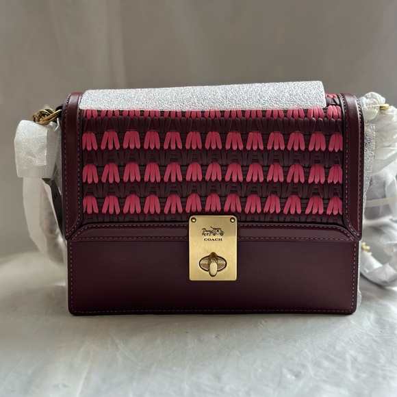 Coach | Bags | Nwt Coach Hutton Shoulder Bag With Weaving | Poshmark